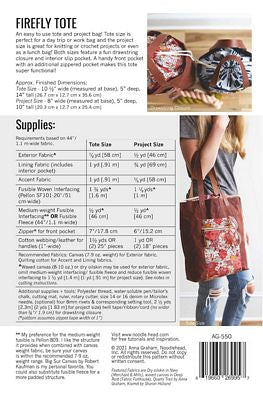 Noodlehead Firefly Tote Pattern – BowerBirdNZ