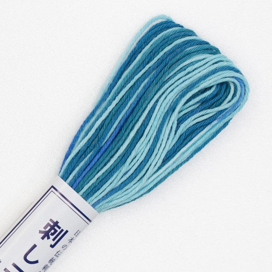 Sashiko Thread Variegated Blue Green - S72 – BowerBirdNZ